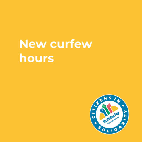 New curfew hours - Solidarity Fund